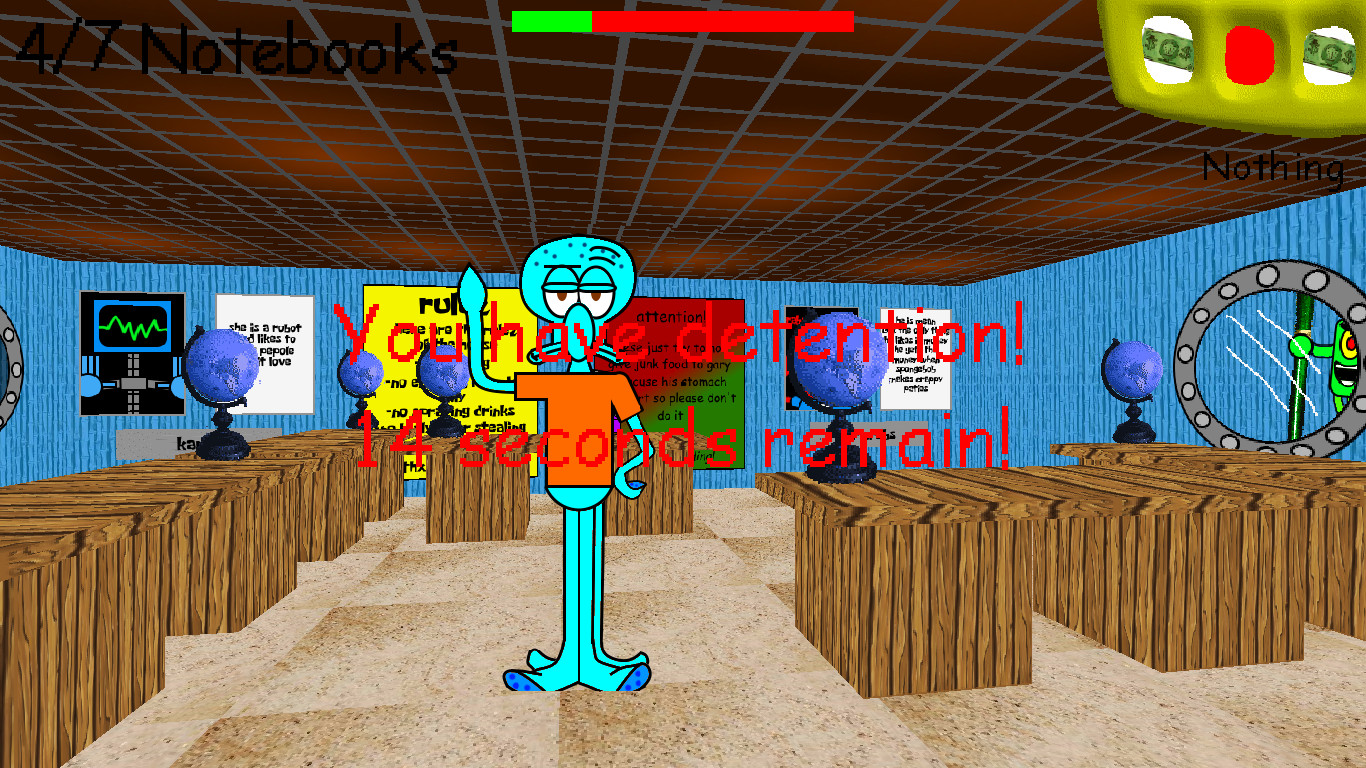 spongebob's basics {RE-UPLOAD} Mod for Baldi's Basics | Baldi Mods