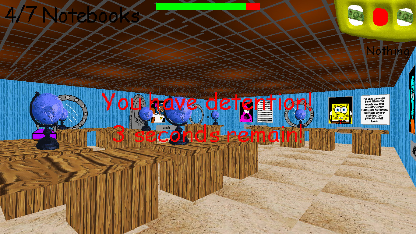 spongebob's basics {RE-UPLOAD} Mod for Baldi's Basics | Baldi Mods