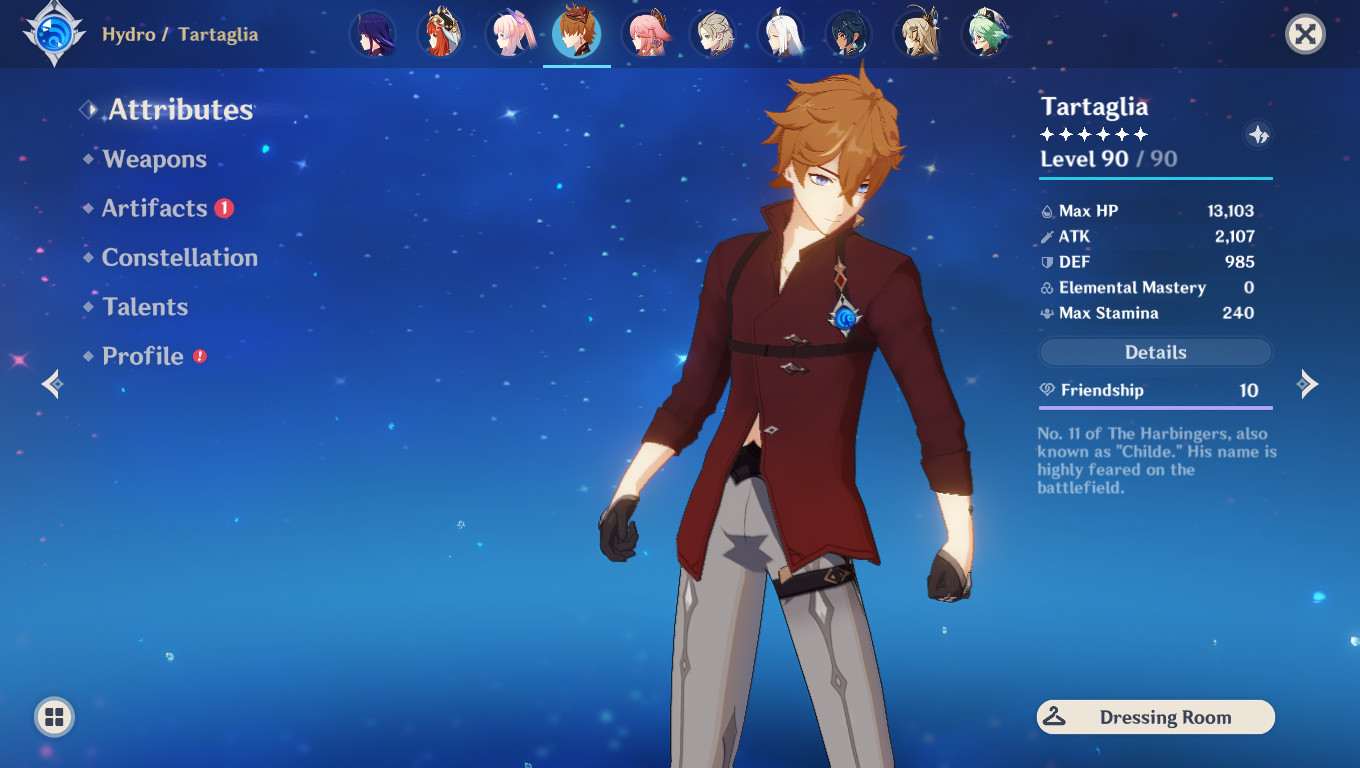 Red Shirt Childe Mod for Genshin Impact | GI Mods