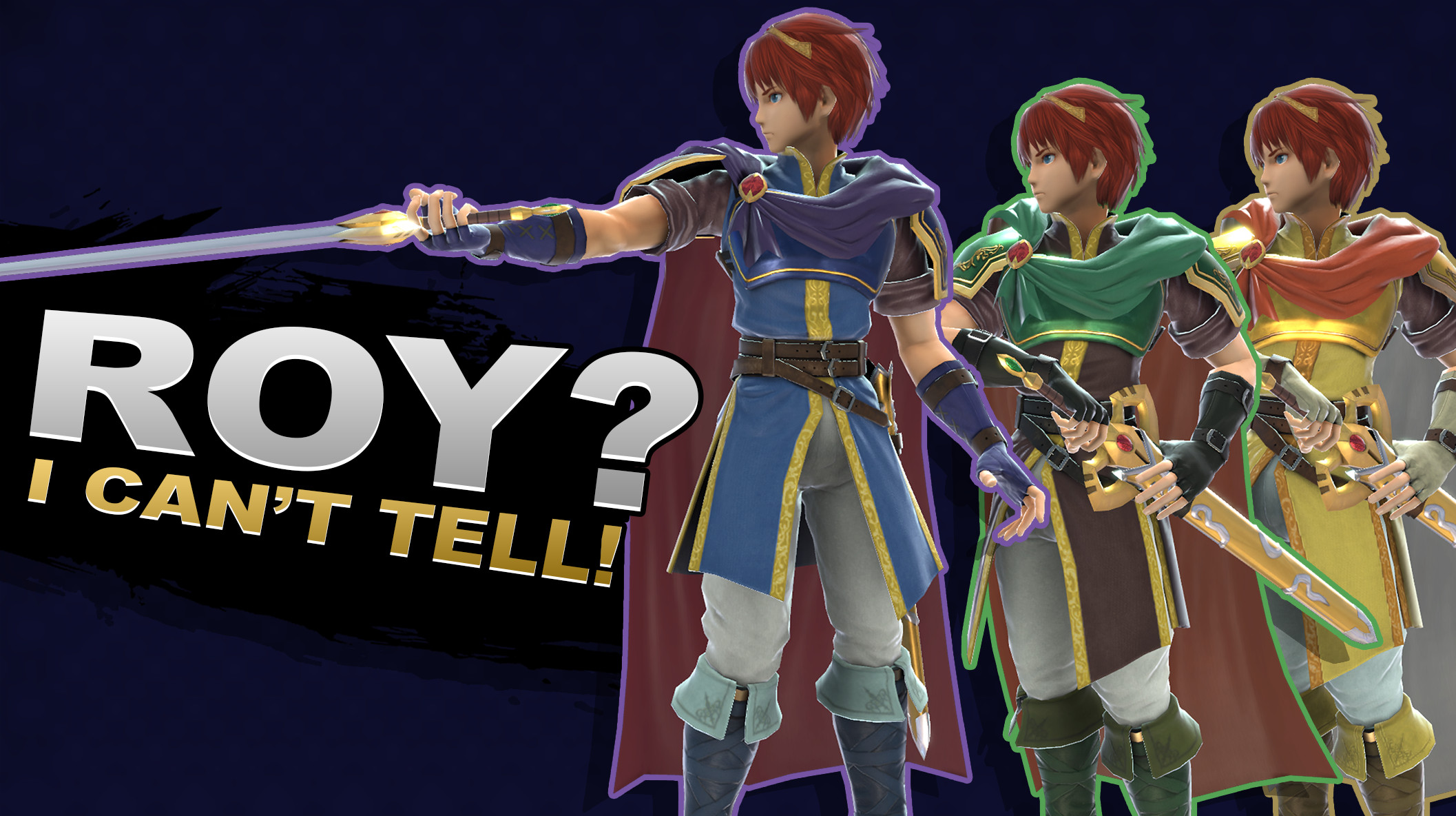Melee Roy Colors for Marth (w/ Blue Hair Version) Mod for Super Smash ...