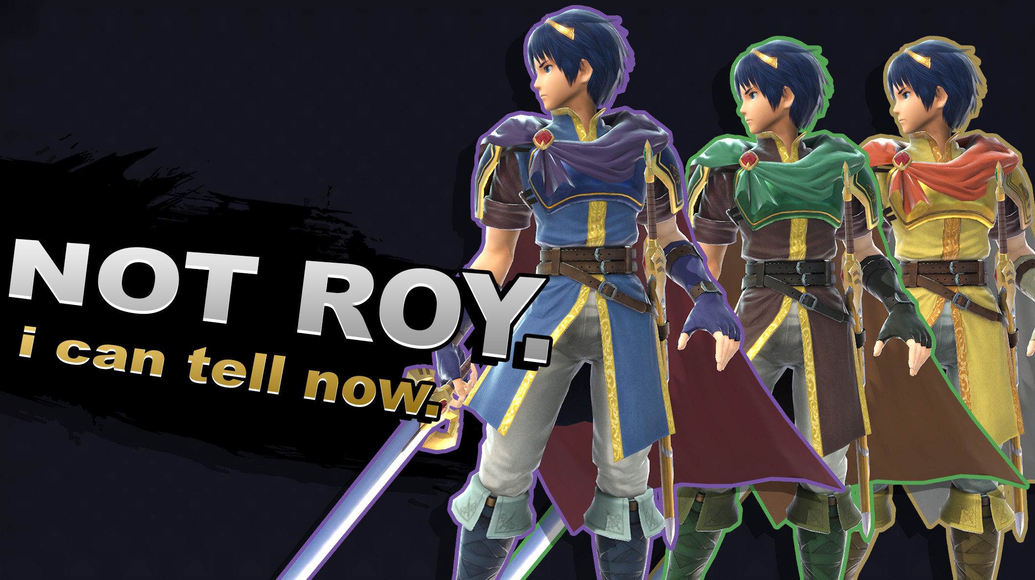 Melee Roy Colors for Marth (w/ Blue Hair Version) Mod for Super Smash ...