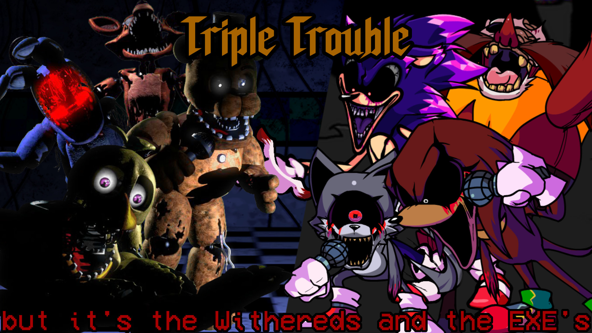 Friday Night Funkin' Triple Trouble FNAF/EXE Mix Mod for Friday Night ...