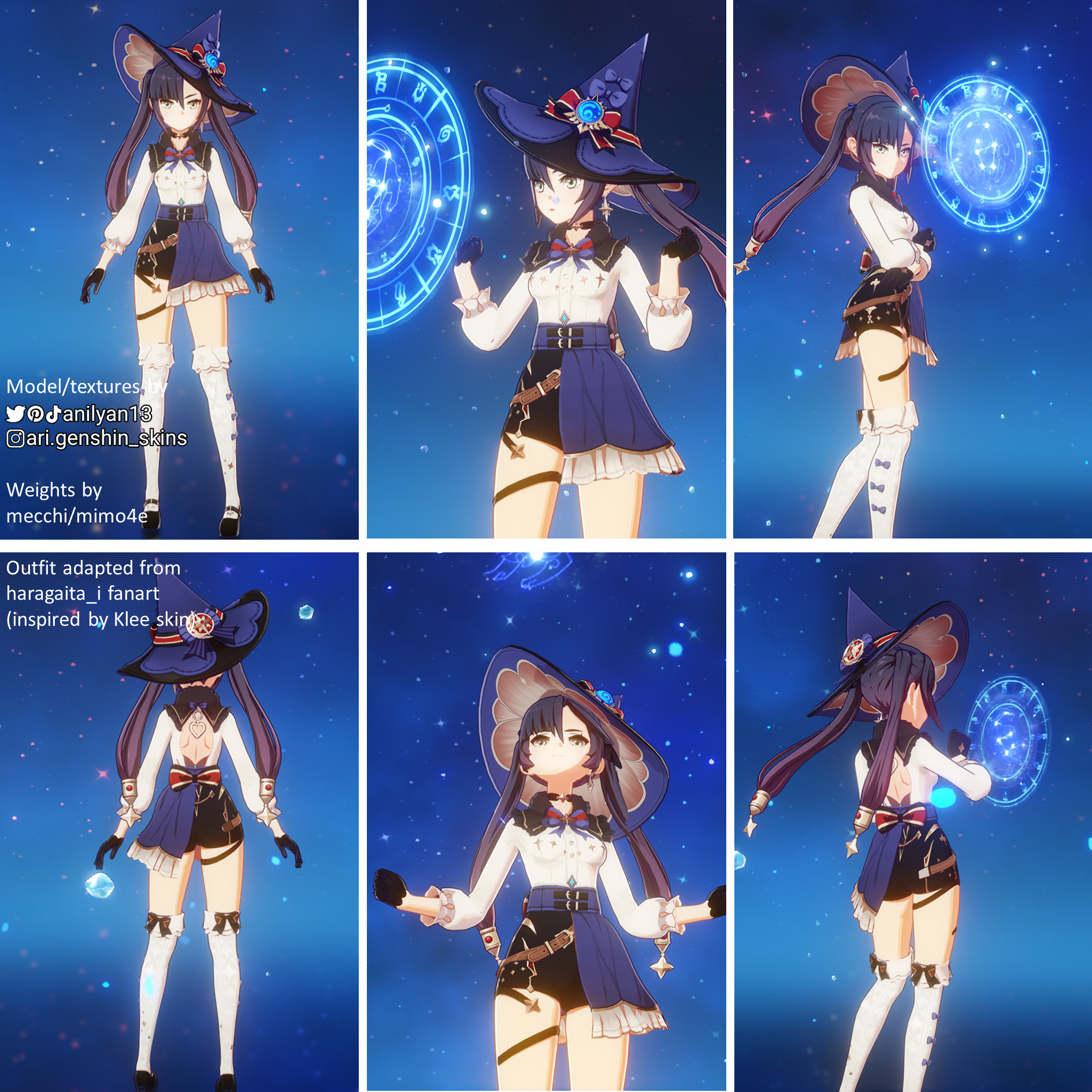 Mona in Klee's outfit Mod for Genshin Impact | GI Mods