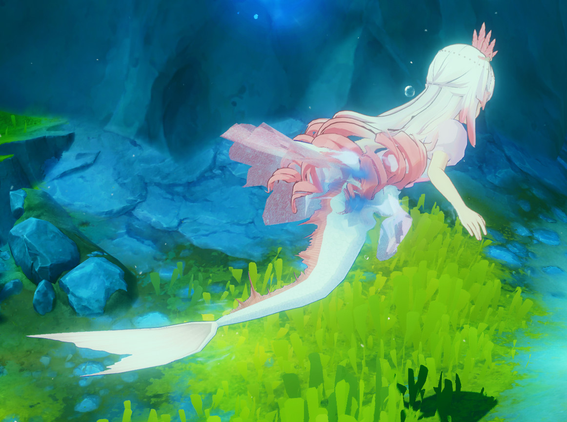 White Pearl Kokomi (Mermaid/Human Versions) Mod for Genshin Impact | GI ...