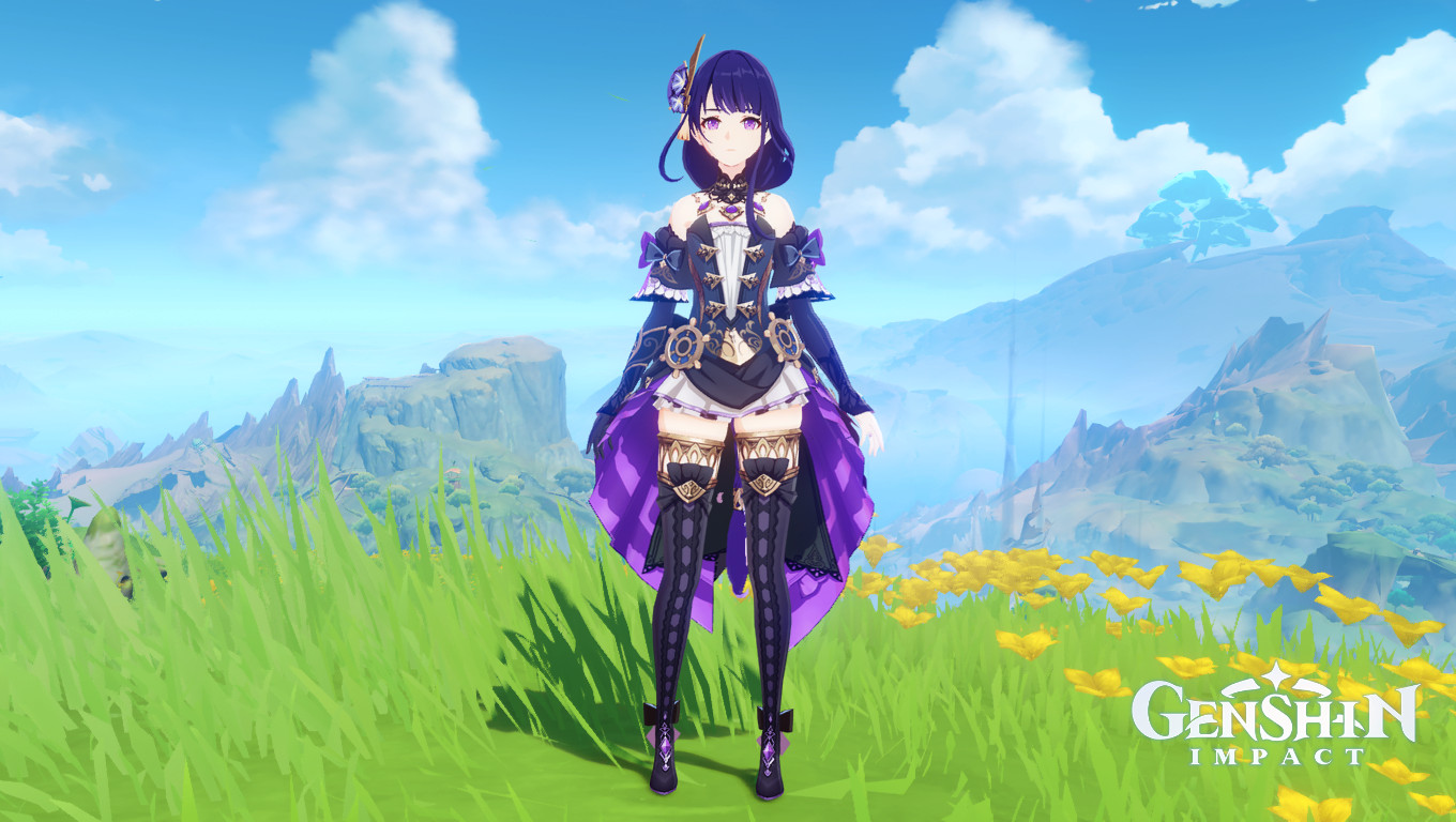 Raiden Shogun(Navia over Raiden with recolor) Mod for Genshin Impact ...