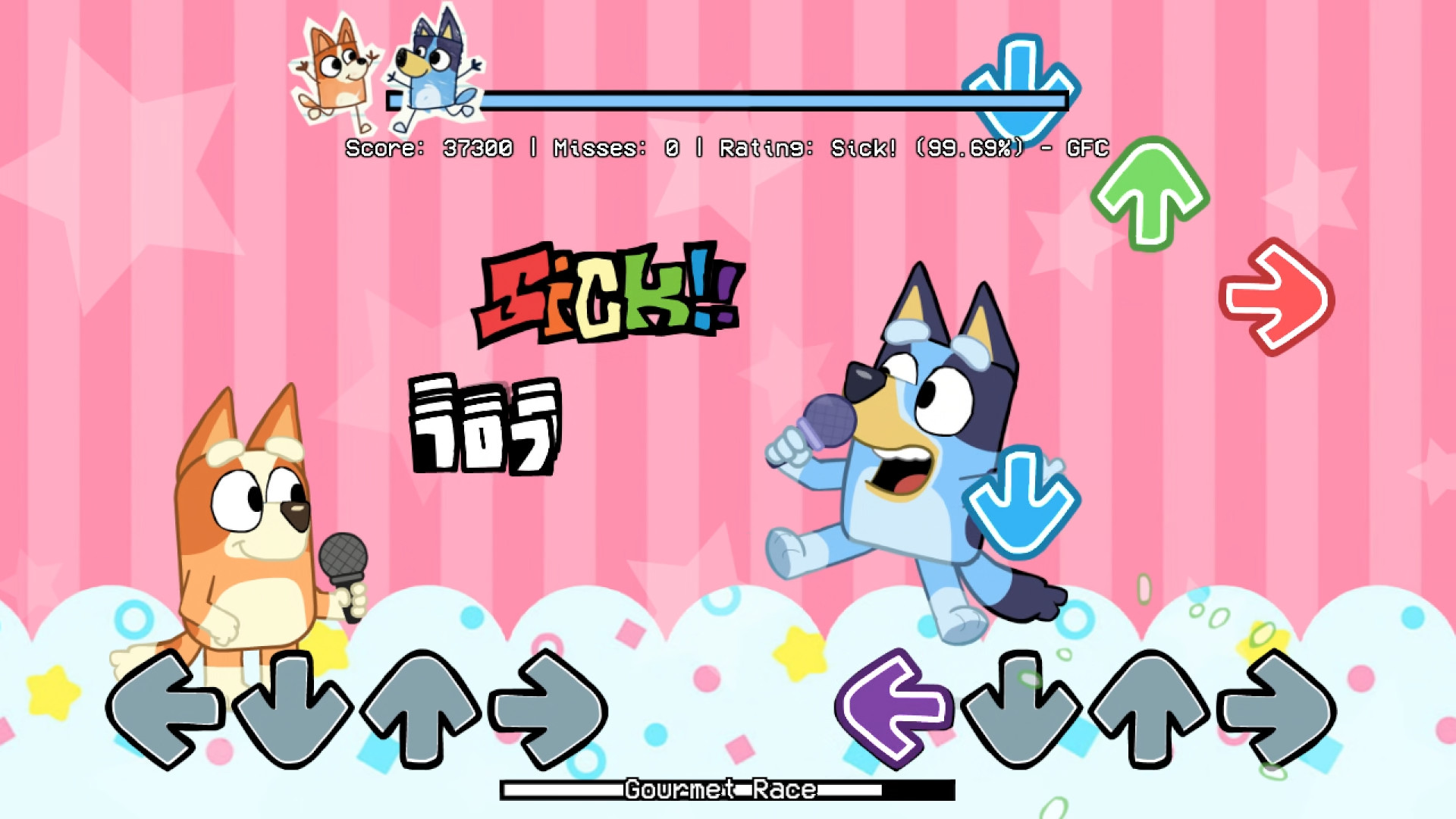 Gourmet Race (Bluey & Bingo) Mod for Friday Night Funkin' | FNF Mods