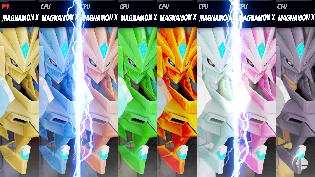 Magnamon X over Mewtwo (8 colors) Mod for Super Smash Bros. Ultimate ...