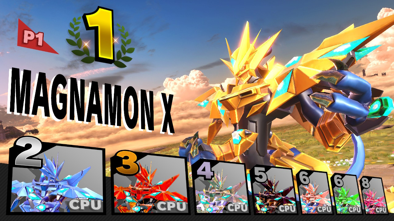 Magnamon X over Mewtwo (8 colors) Mod for Super Smash Bros. Ultimate ...