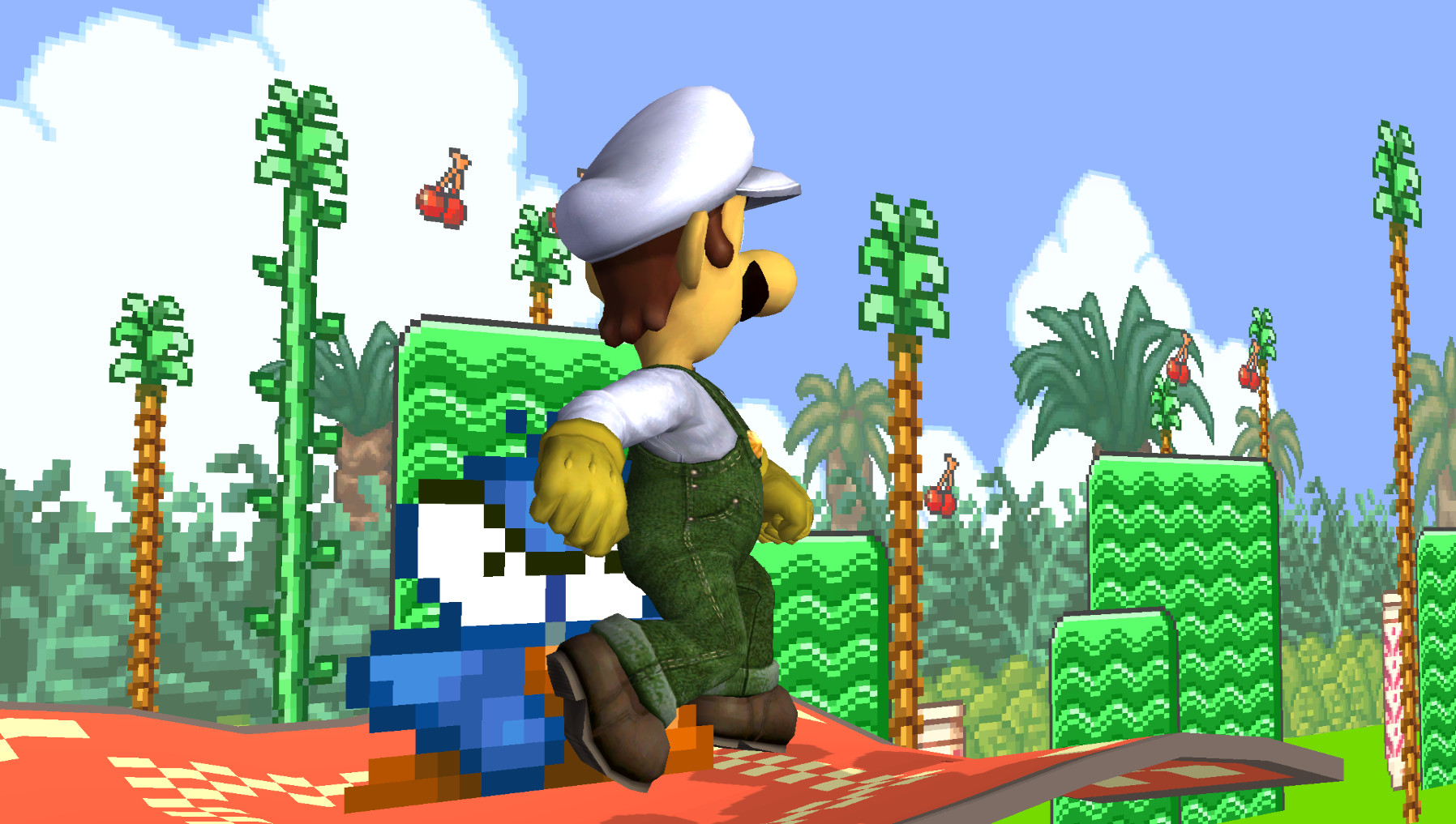 Melee White Luigi Recolor Mod for Super Smash Bros. Brawl | Brawl Mods