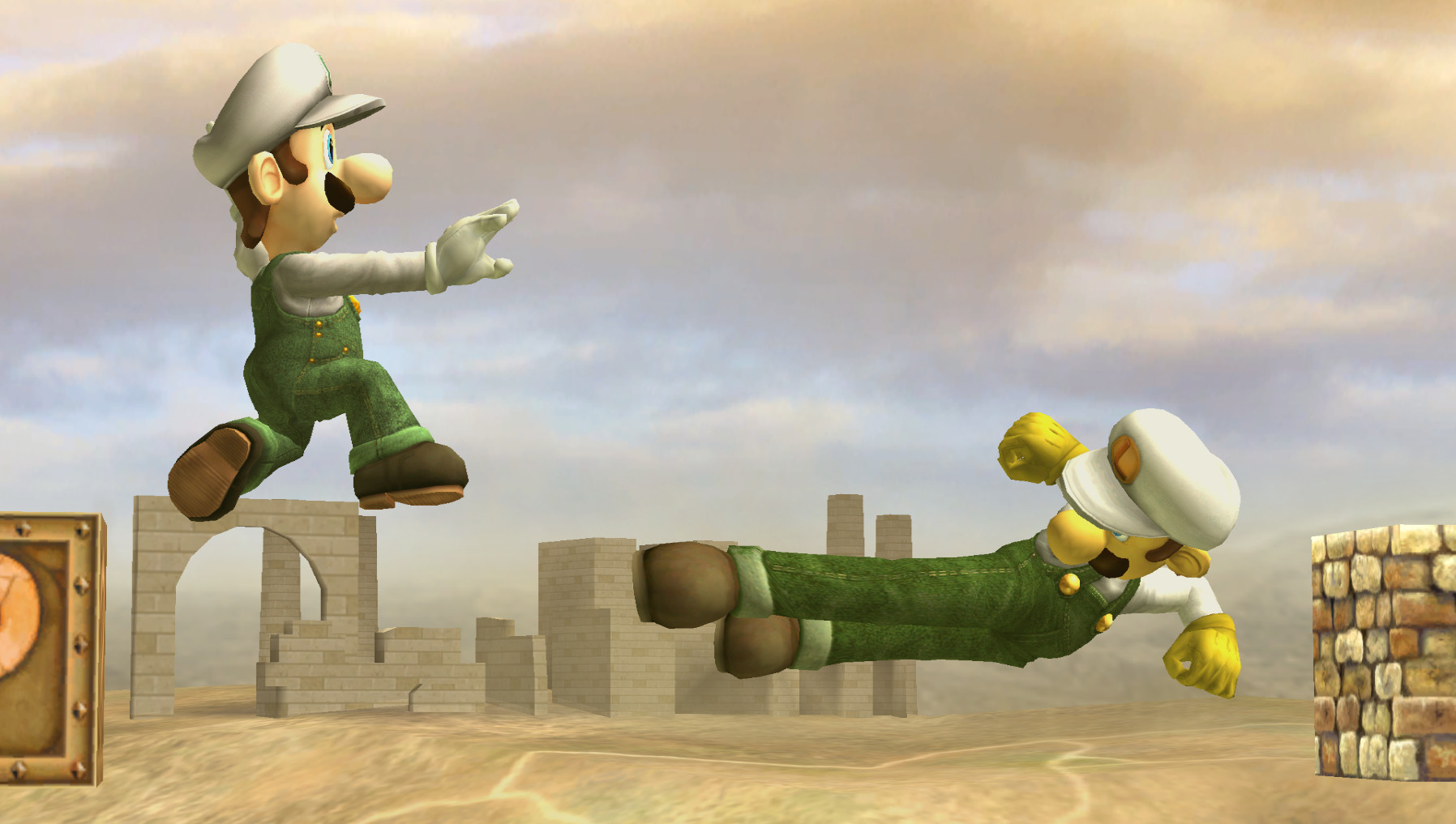 Melee White Luigi Recolor Mod for Super Smash Bros. Brawl | Brawl Mods
