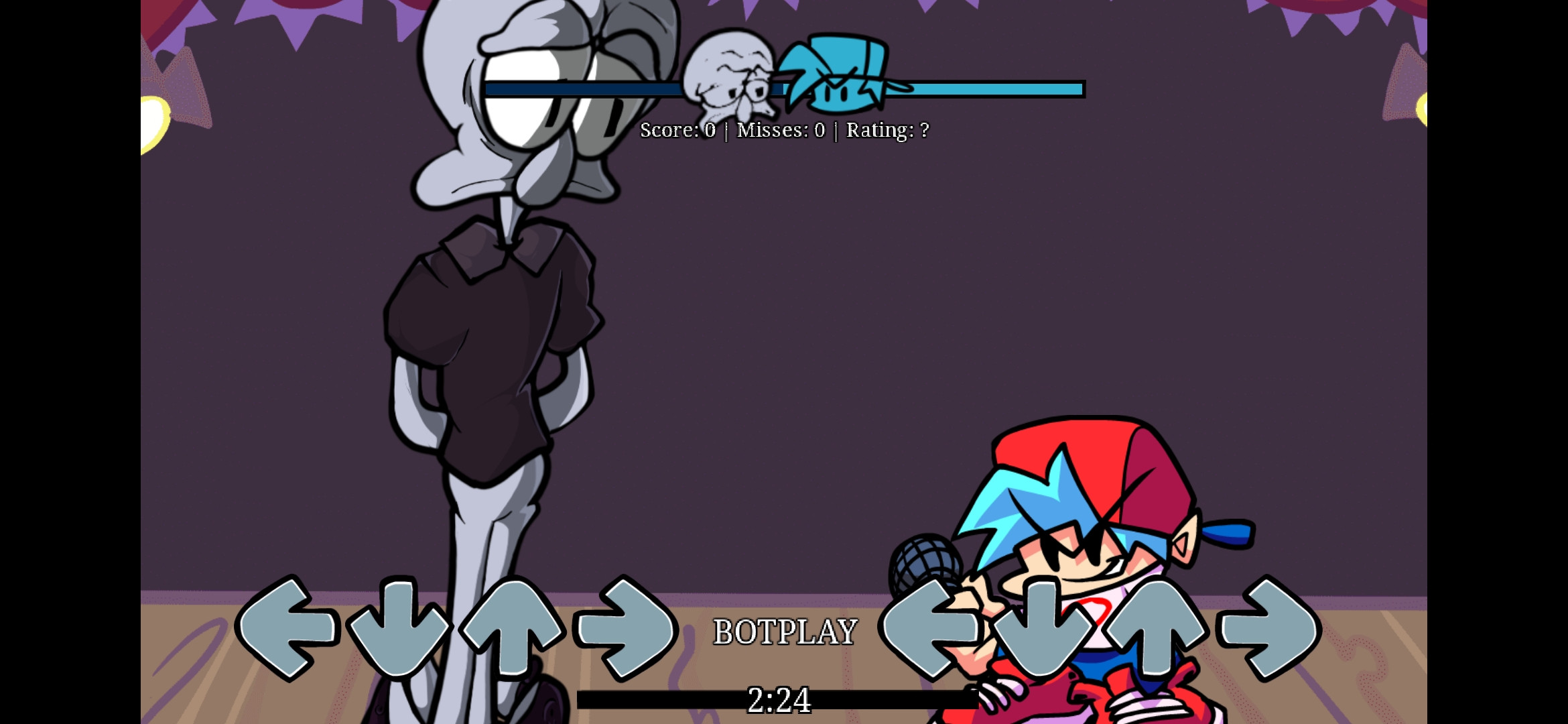 VS squidward V1 Mod for Friday Night Funkin' | FNF Mods