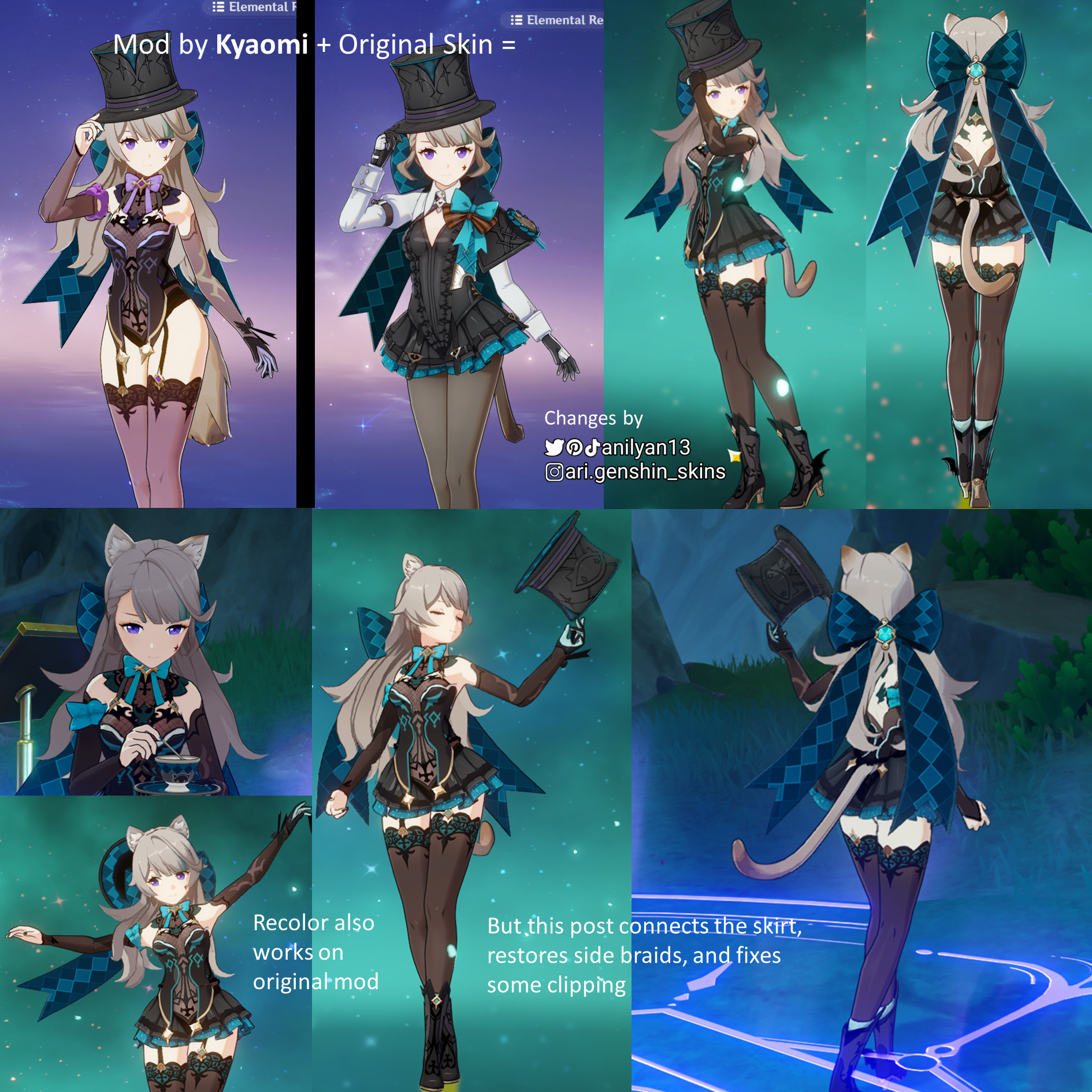 Another version of Lynette in Fischl's outfit Mod for Genshin Impact ...