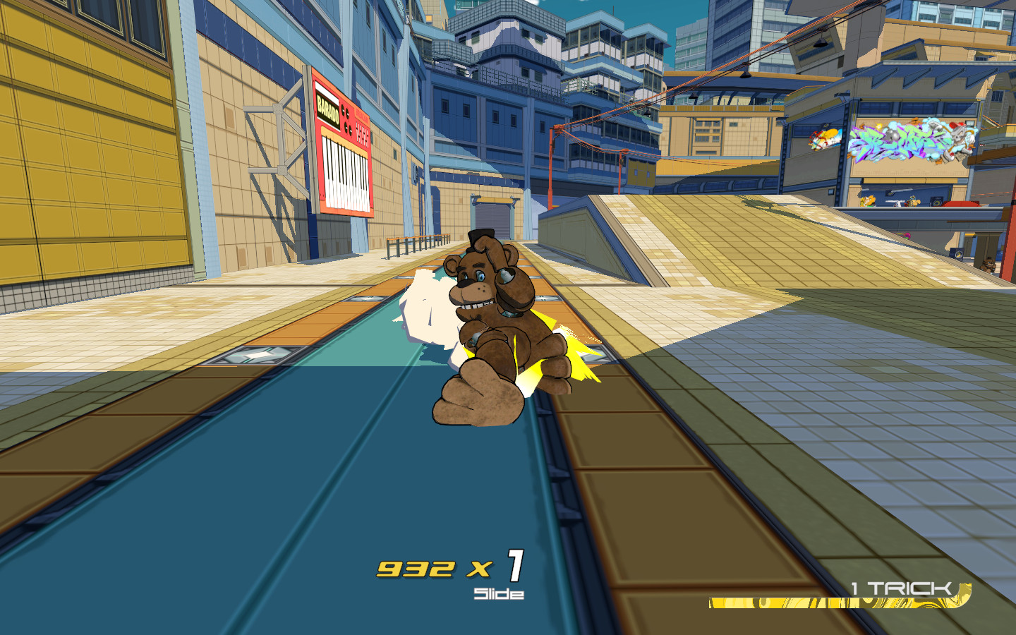 Freddy Fazbear as DJ Cyber Mod for Bomb Rush Cyberfunk | BRC Mods