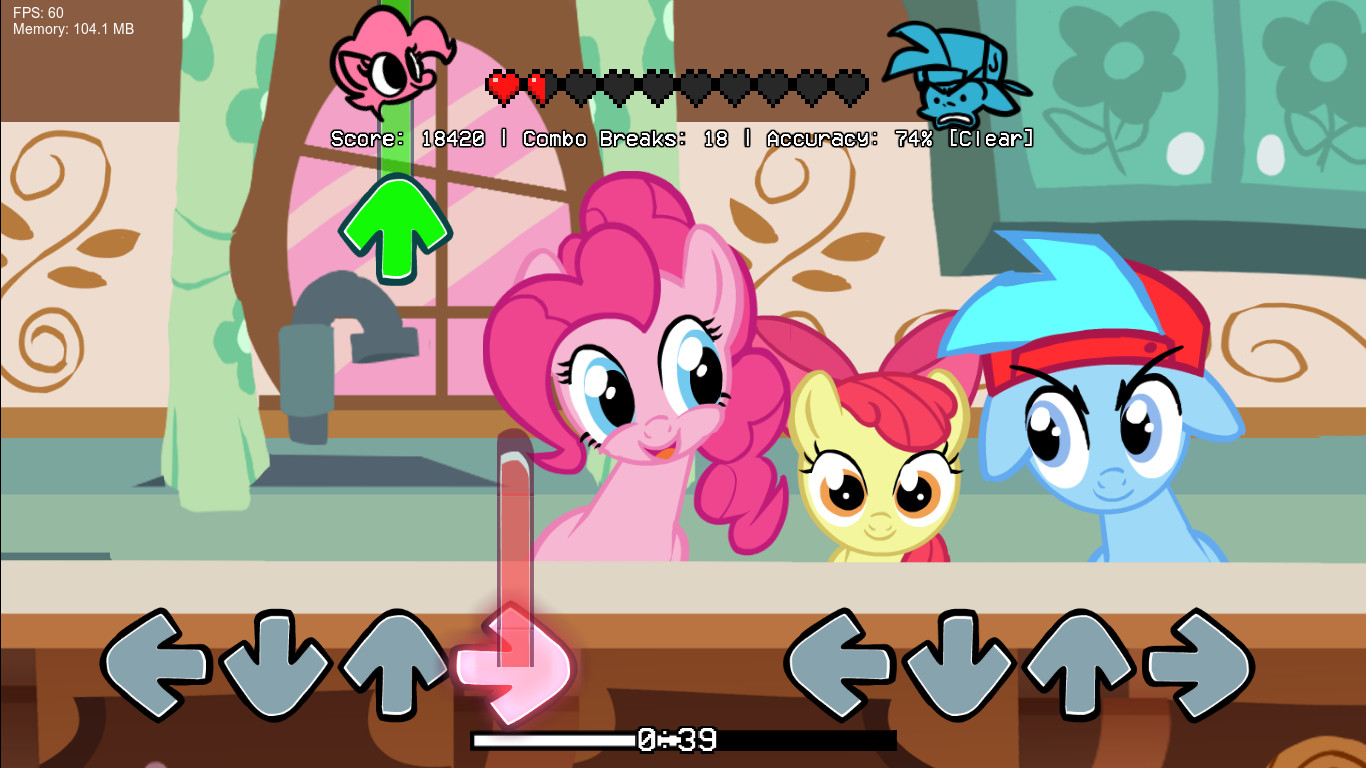 Minecraft Hearts hud Mod for Friday Night Funkin' | FNF Mods