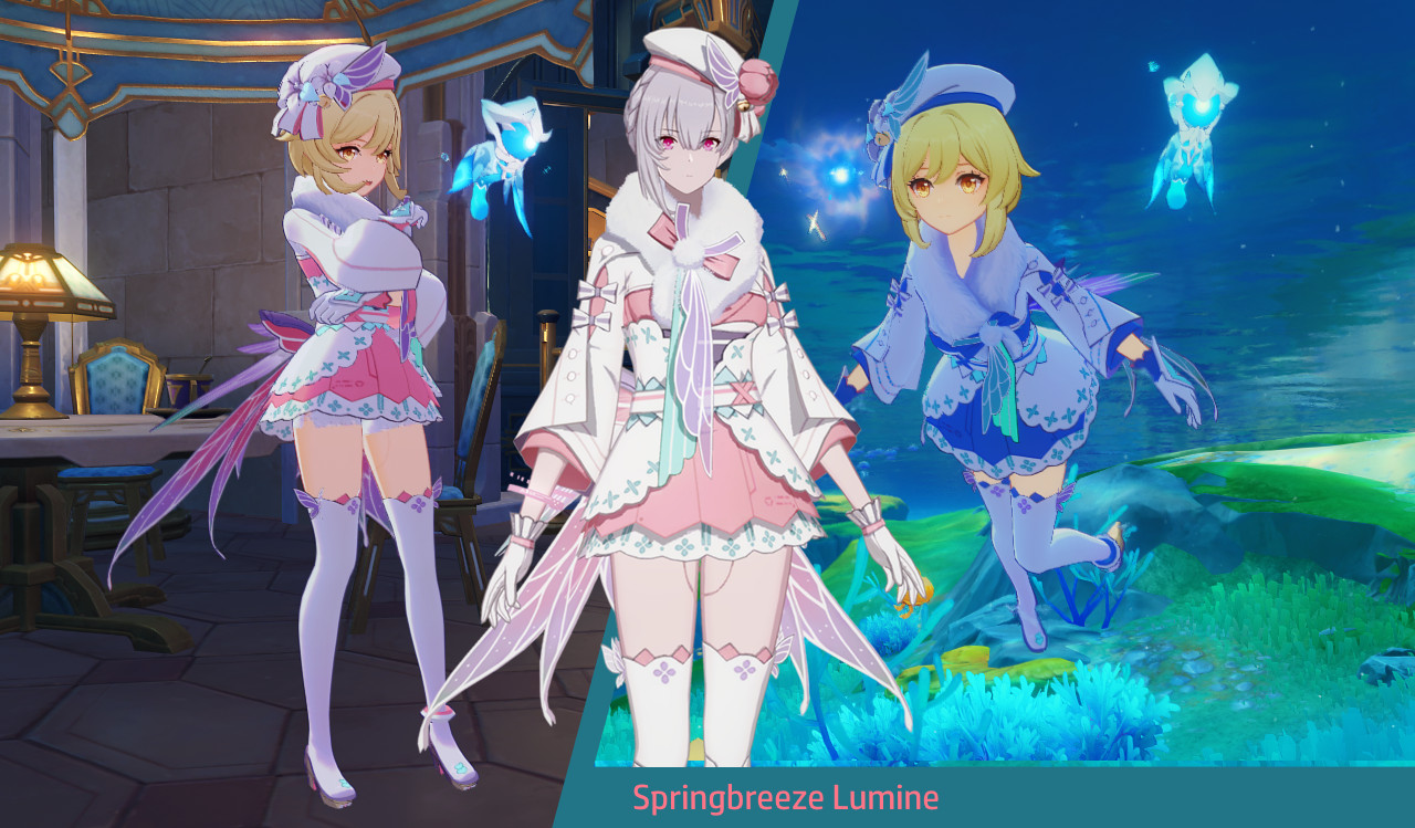Lumine: Spring Breeze + Blue alt Mod for Genshin Impact | GI Mods