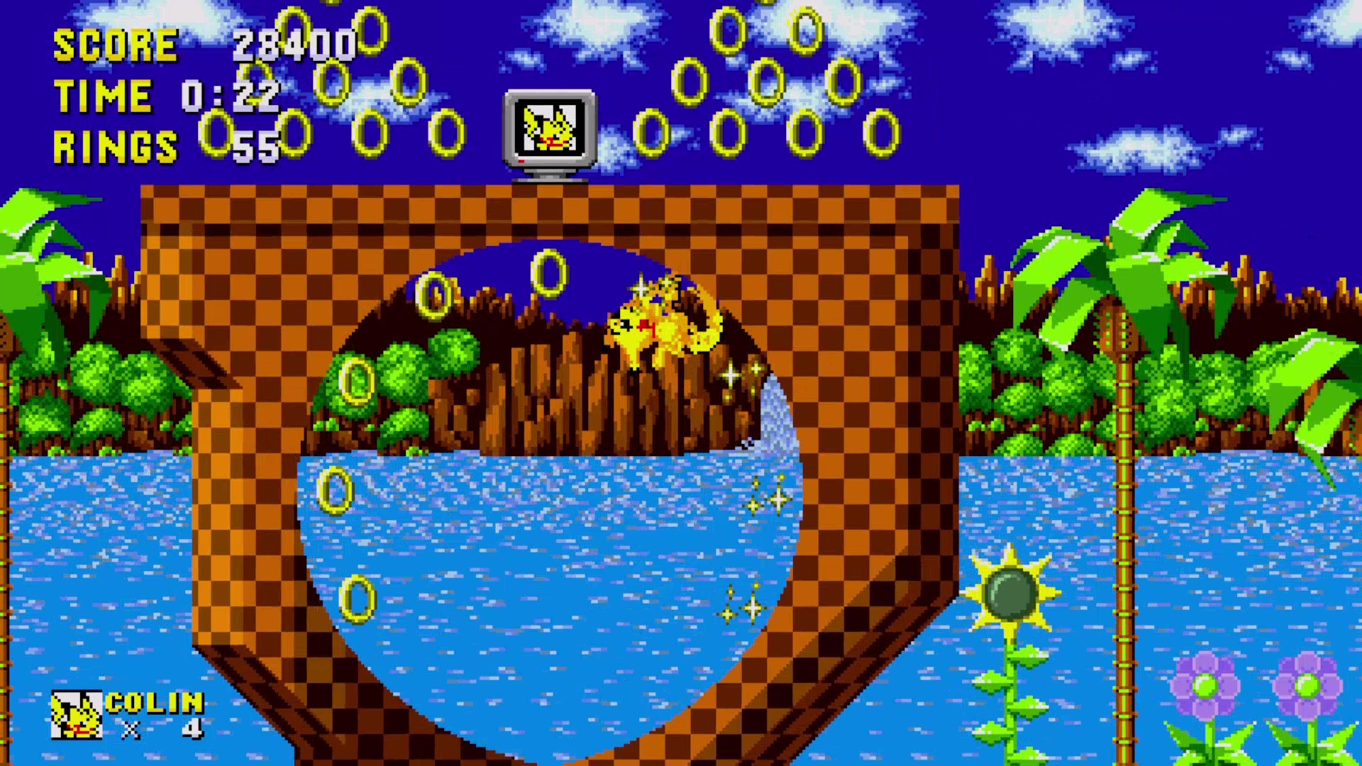 Colin the Pikachu red scarf Mod for Sonic the Hedgehog Forever | S1F Mods