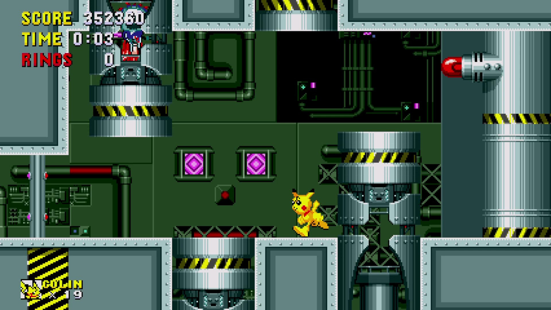 Colin the Pikachu red scarf Mod for Sonic the Hedgehog Forever | S1F Mods