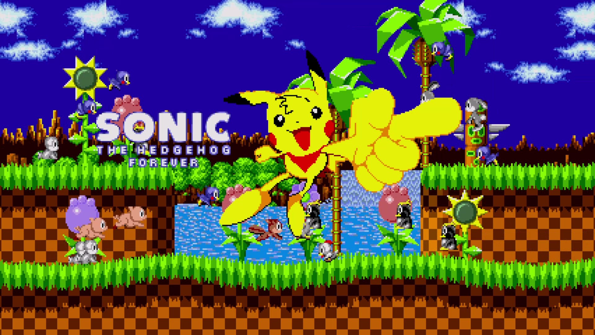 Colin the Pikachu red scarf Mod for Sonic the Hedgehog Forever | S1F Mods