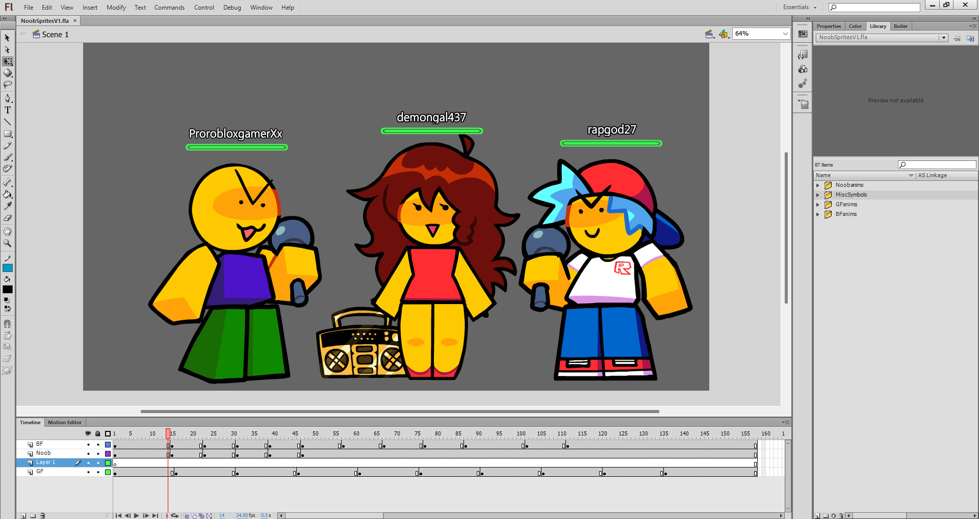 NOOBTOWN V1 FLAS Mod for Friday Night Funkin' | FNF Mods