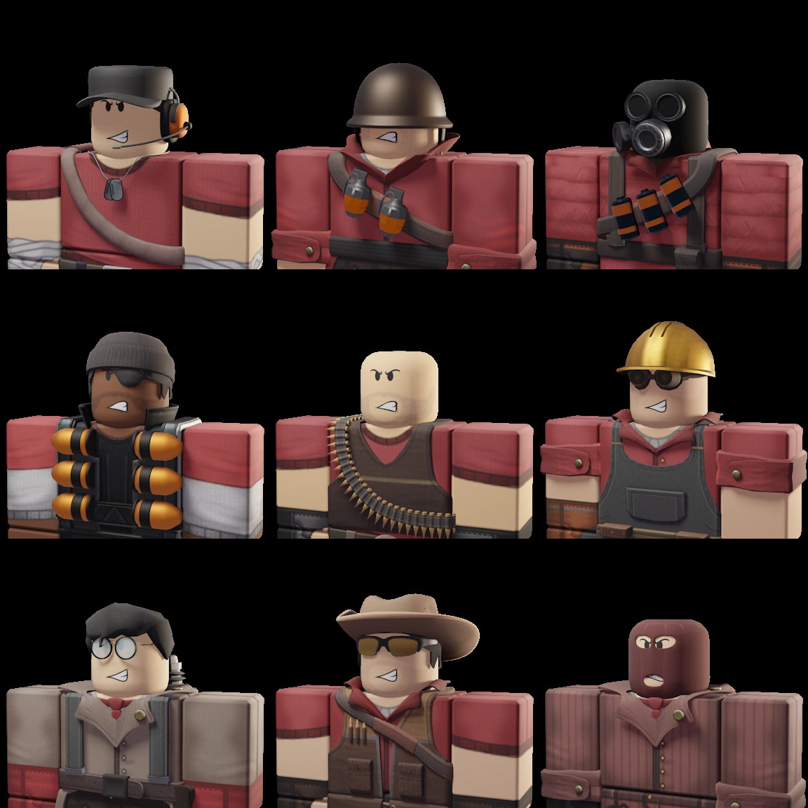 Roblox class portraits (TC2) Mod for Team Fortress 2 | TF2 Mods