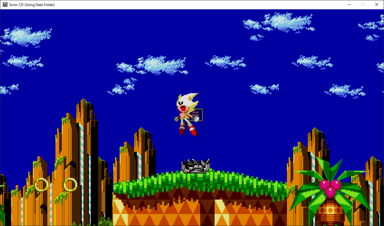 Burrotis's Super Sonic in Sonic CD Mod for Sonic CD (2011) | SCD Mods