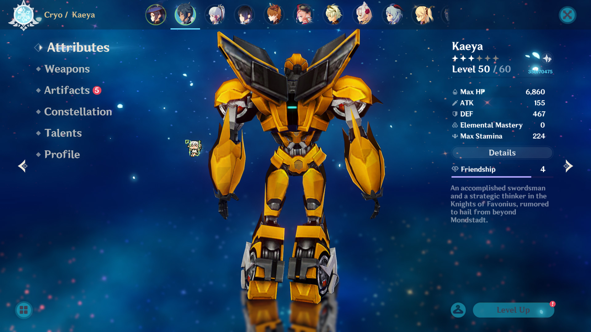 bumblebee (tfp) Mod for Genshin Impact | GI Mods