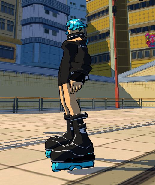 black and blue inline skates Mod for Bomb Rush Cyberfunk | BRC Mods