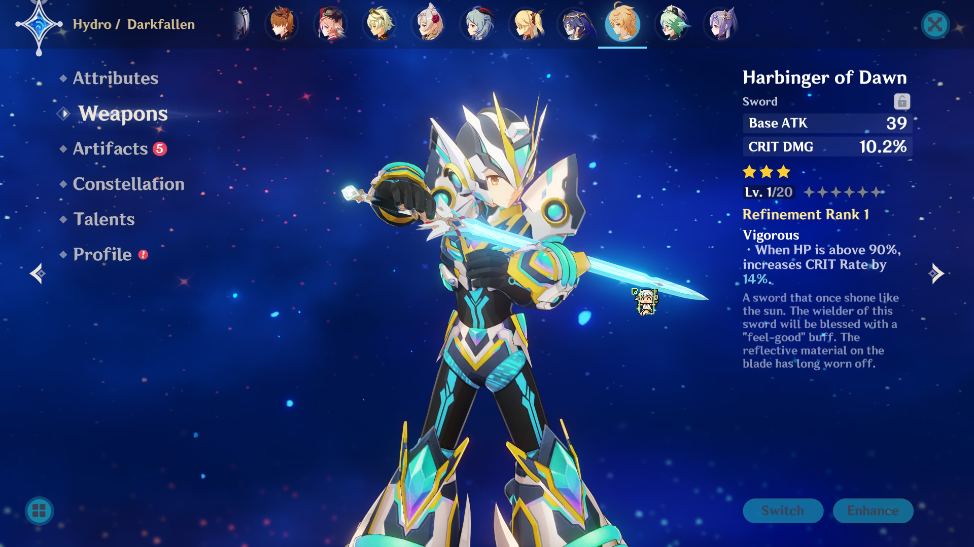 DIVE NEXT ARMOR AETHER Mod for Genshin Impact | GI Mods