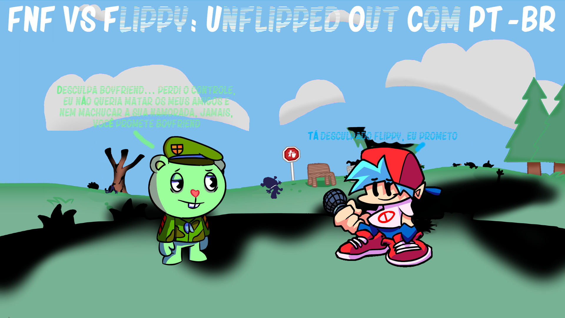 FNF VS Flippy: Unflipped Out Com PT-BR Mod for Friday Night Funkin' | FNF Mods