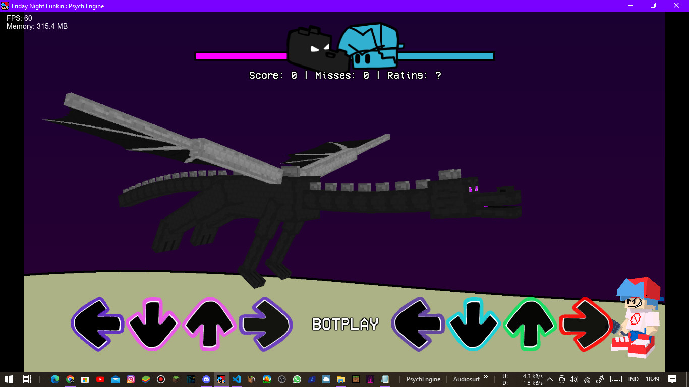 Vs. Ender Dragon Mod for Friday Night Funkin' | FNF Mods