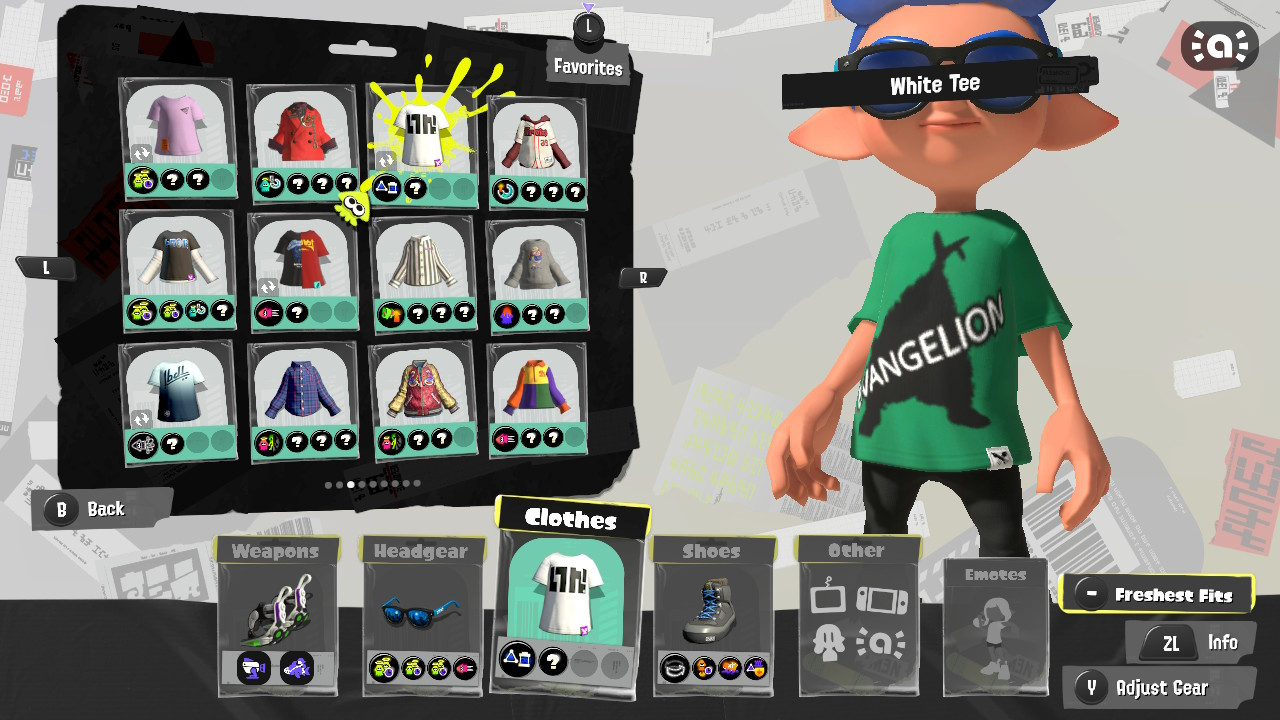 Fred Crumbs EVANGELION Shirt Mod for Splatoon 3 | Splatoon 3 Mods