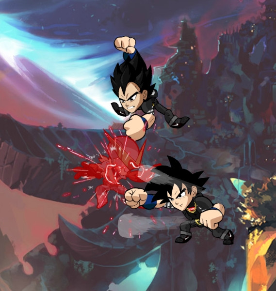 Goku and Vegeta with DRIP Mod for Brawlhalla | BHalla Mods