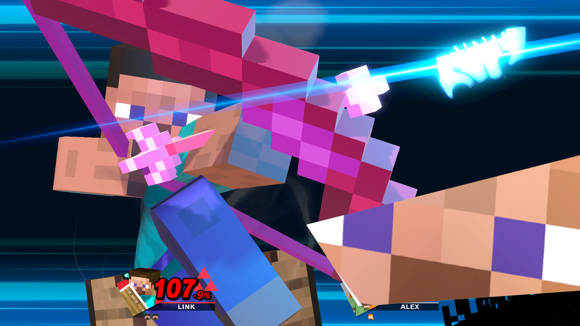 Minecraft Steve over Link Mod for Super Smash Bros. Ultimate | SSBU Mods