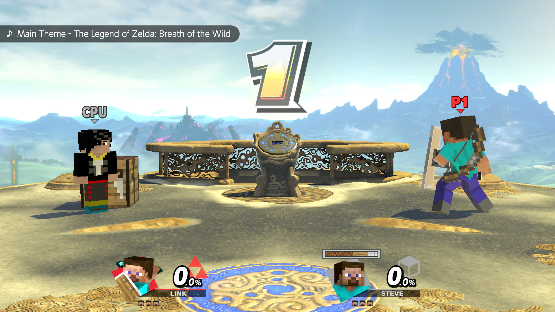 Minecraft Steve over Link Mod for Super Smash Bros. Ultimate | SSBU Mods