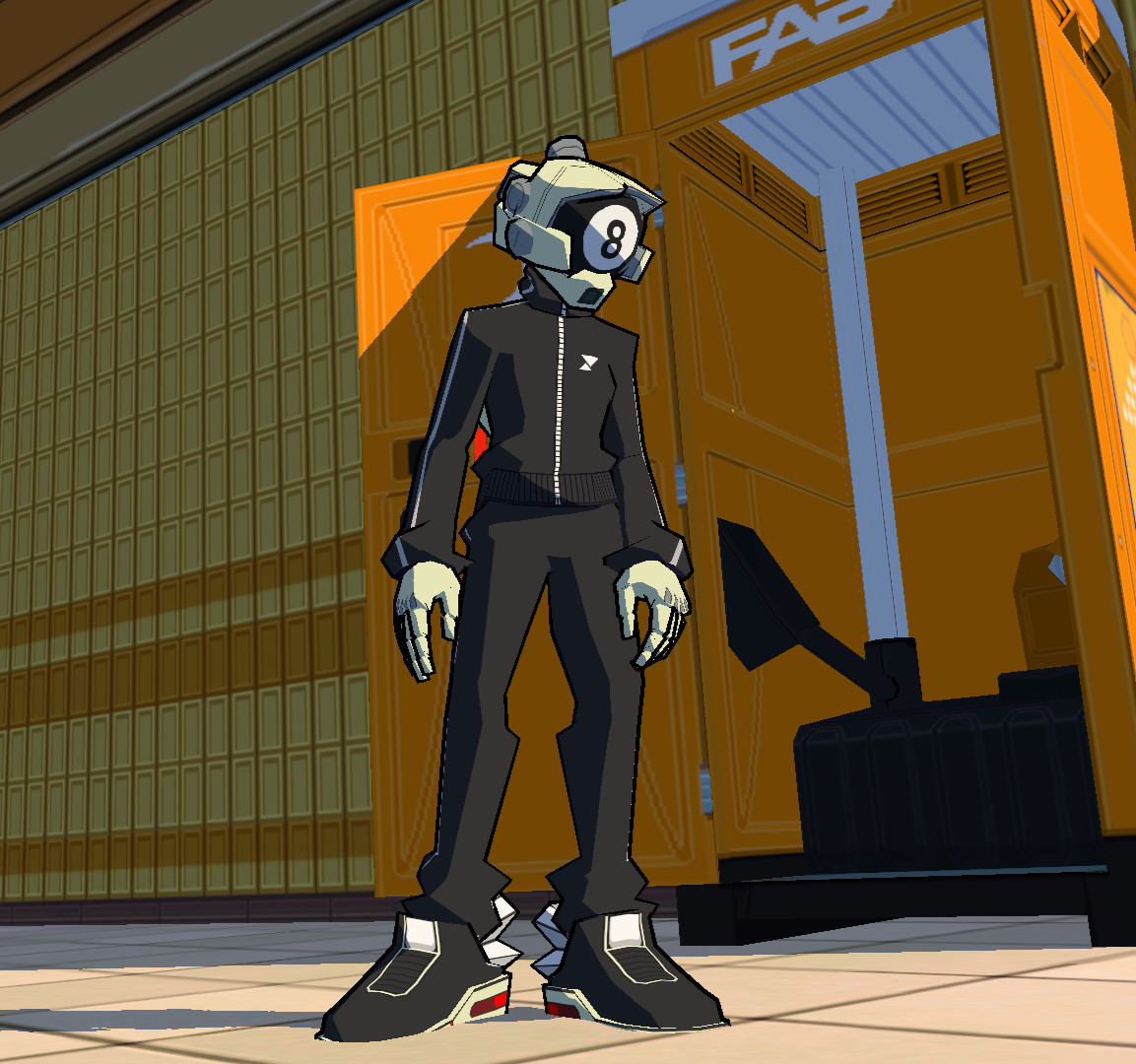 8 Ball face over Cueball DOT EXE Member Mod for Bomb Rush Cyberfunk | BRC Mods