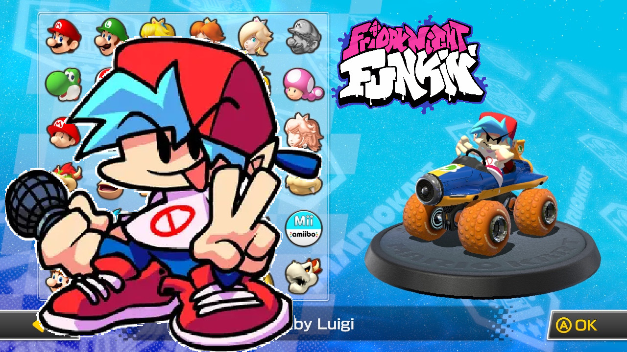 Boyfriend (Friday Night Funkin') Mod for Mario Kart 8 | MK8 Mods