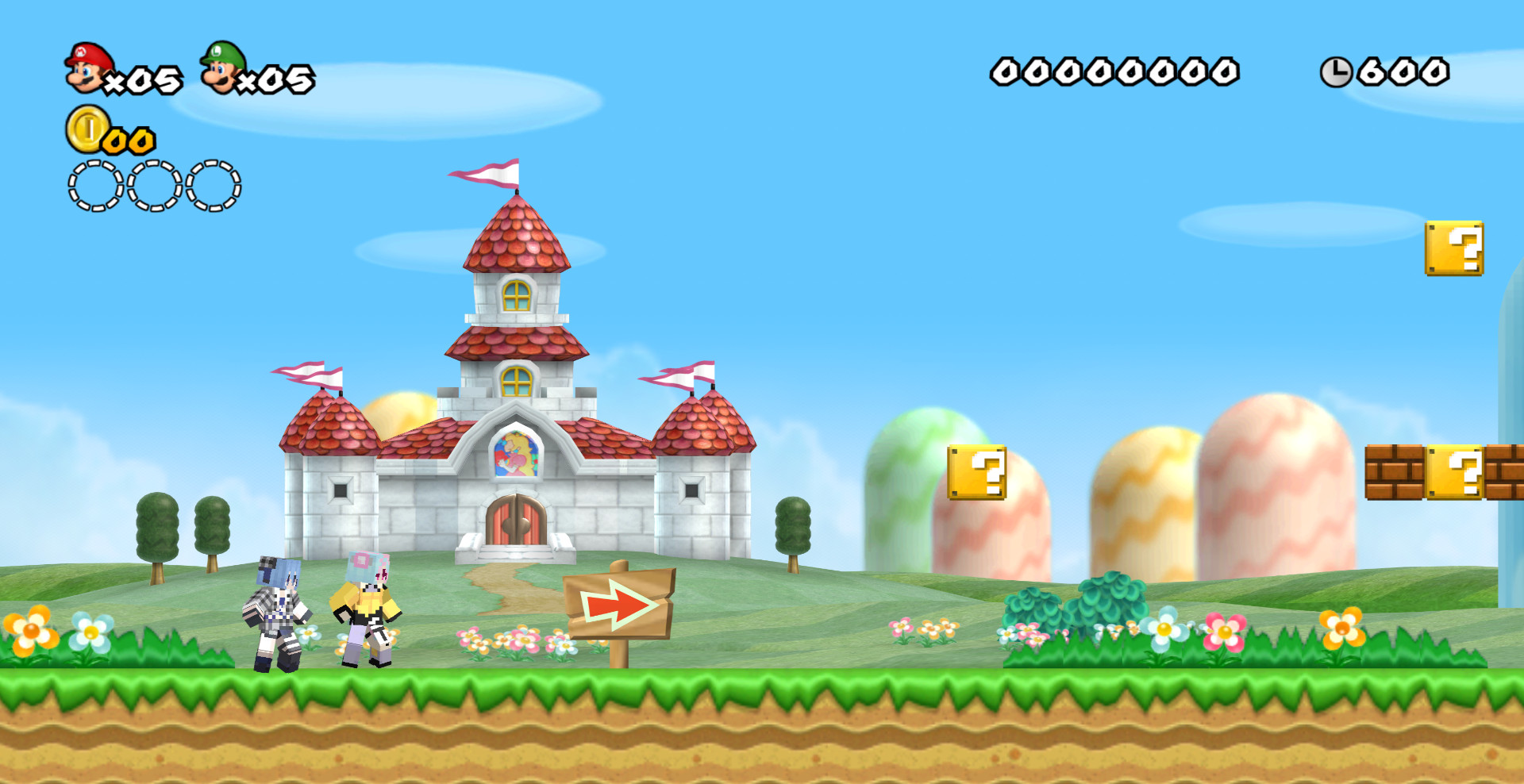 Hoshimachi Suisei and Iono in NSMBW Mod for New Super Mario Bros. Wii ...
