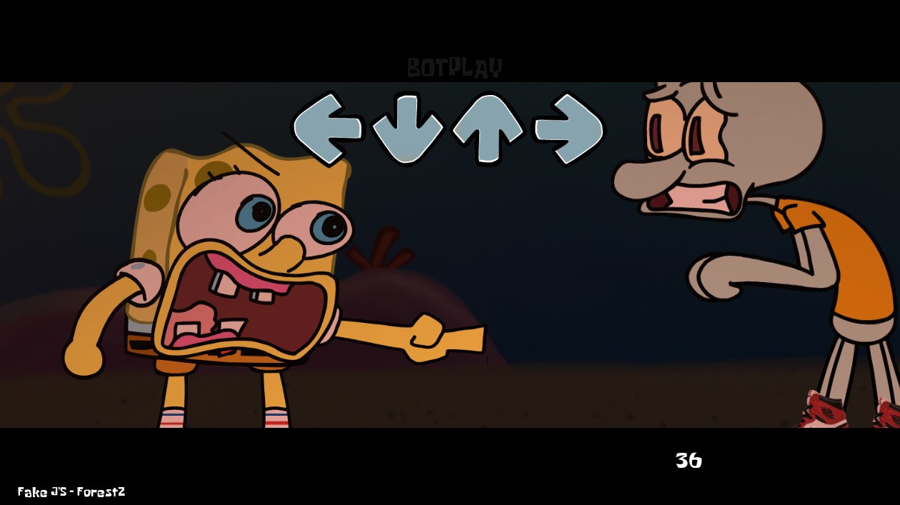 Spongebob Vs Squidward | This MF Got Them Fake J'S Mod for Friday Night ...