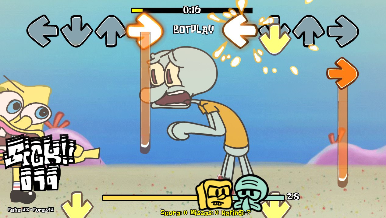 Spongebob Vs Squidward | This MF Got Them Fake J'S Mod for Friday Night ...