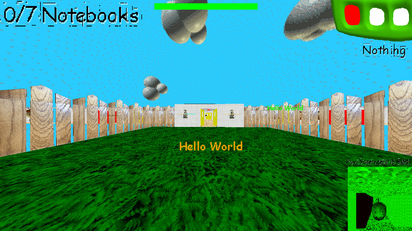 Hello World Mod for Baldi's Basics | Baldi Mods