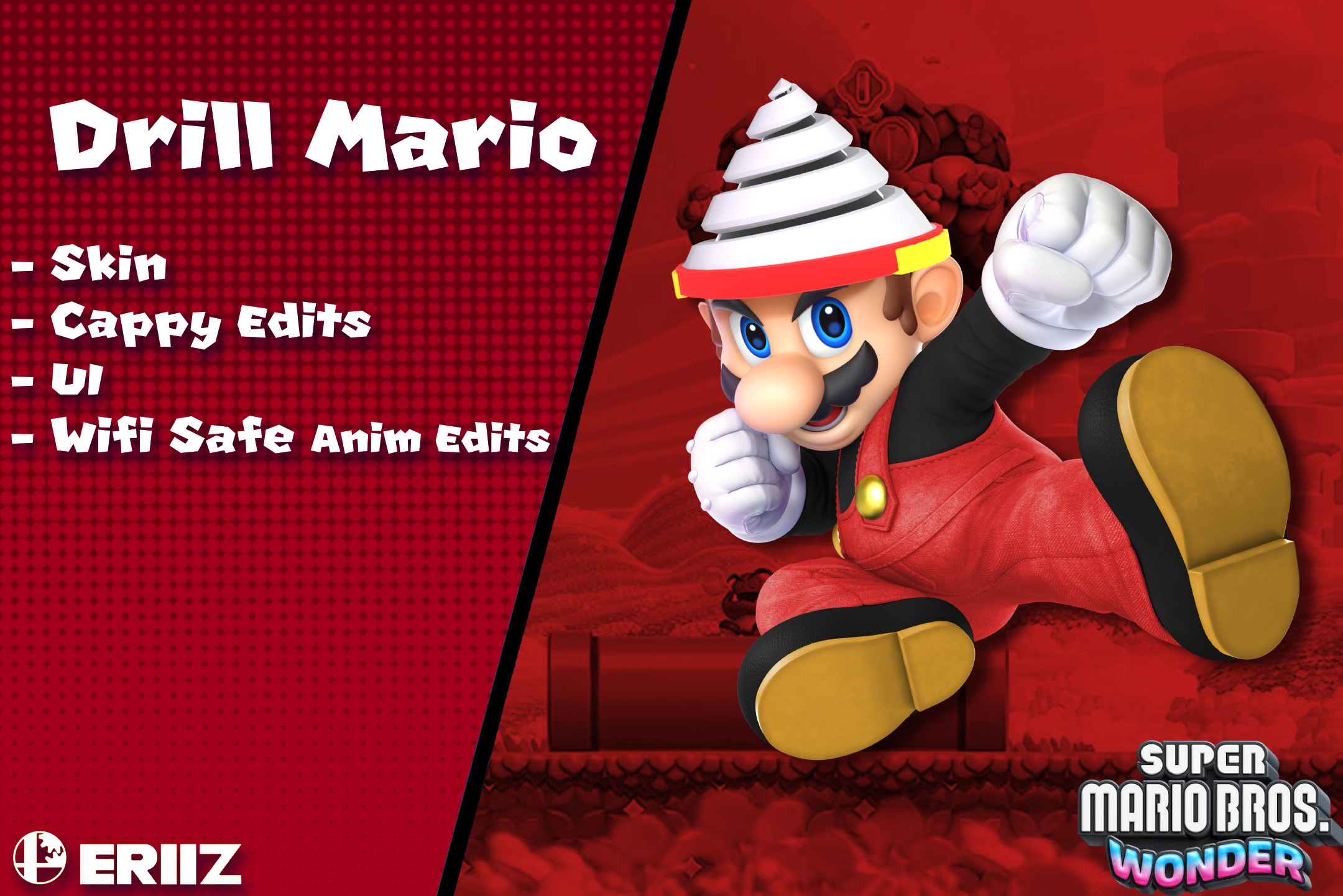 Drill Mario Mod for Super Smash Bros. Ultimate | SSBU Mods