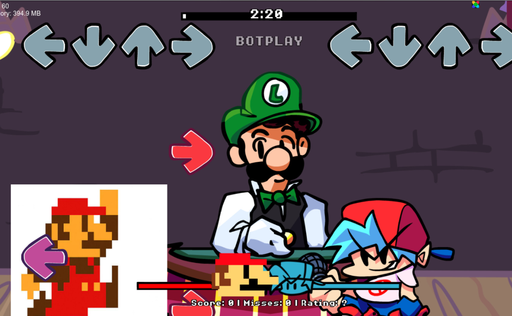 Casino Luigi Gf Reskin Mod for Friday Night Funkin' | FNF Mods