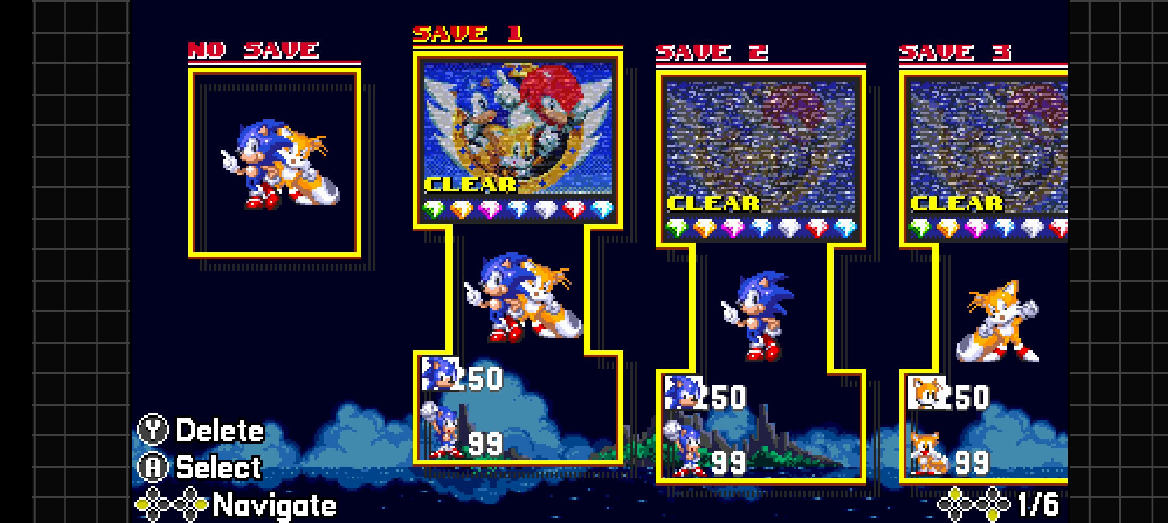 Sonic 3 Complete Title Screen Over Data Select Mod for Sonic 3 A.I.R. | S3AIR Mods