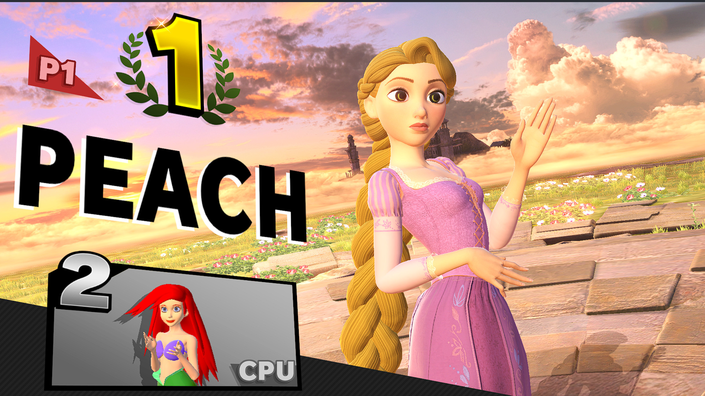 Disney | Rapunzel over Peach c01 Mod for Super Smash Bros. Ultimate ...