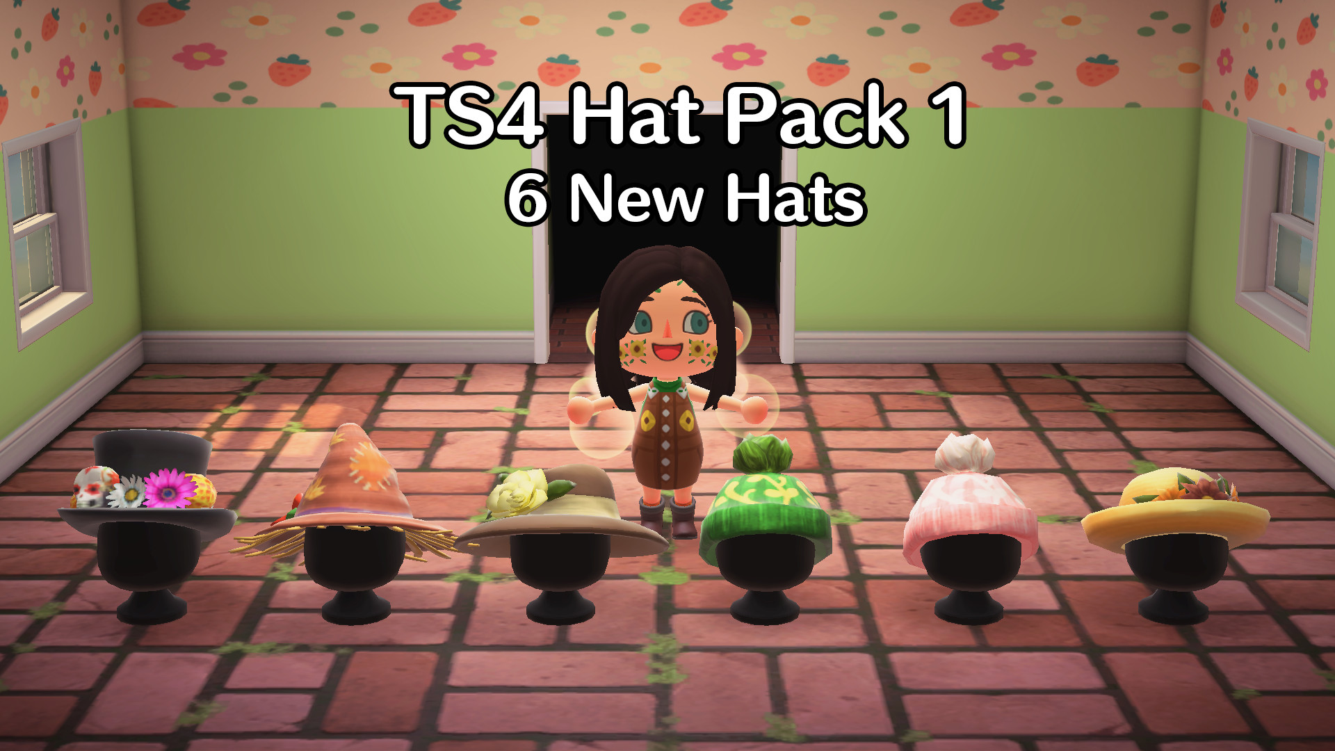 TS4 Hat Pack 1 Mod for Animal Crossing: New Horizons | ACNH Mods