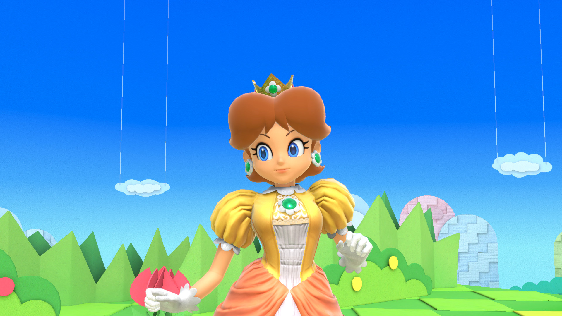 Short Haircut for Daisy Mod for Super Smash Bros. Ultimate | SSBU Mods