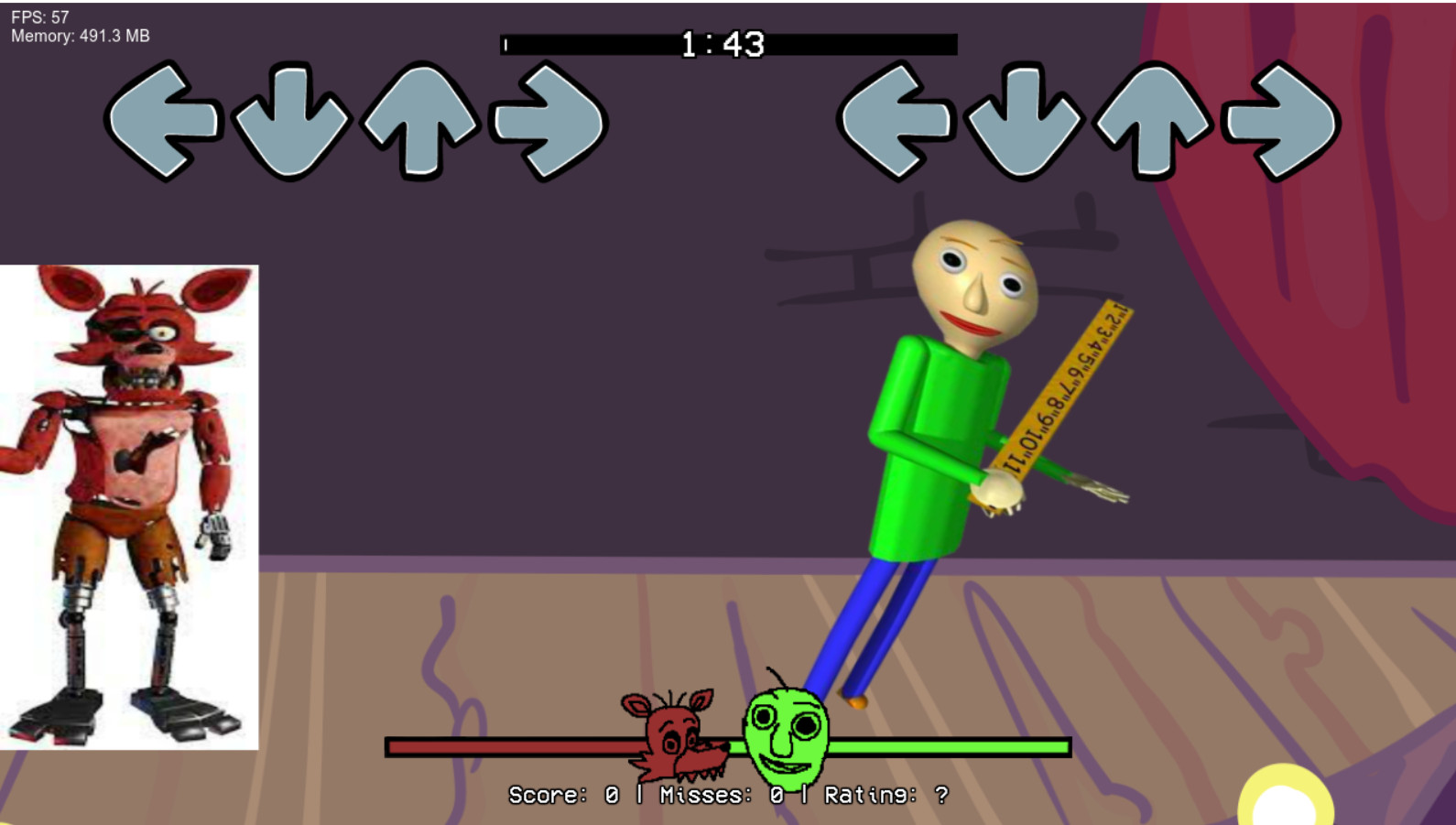 FOXKS (Foxy VS Baldi one-shot) Mod for Friday Night Funkin' | FNF Mods