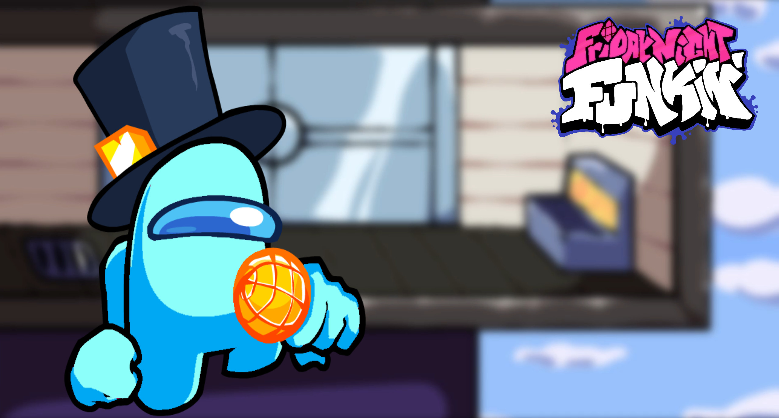 VS Cyan Crewmate Mod for Friday Night Funkin' | FNF Mods