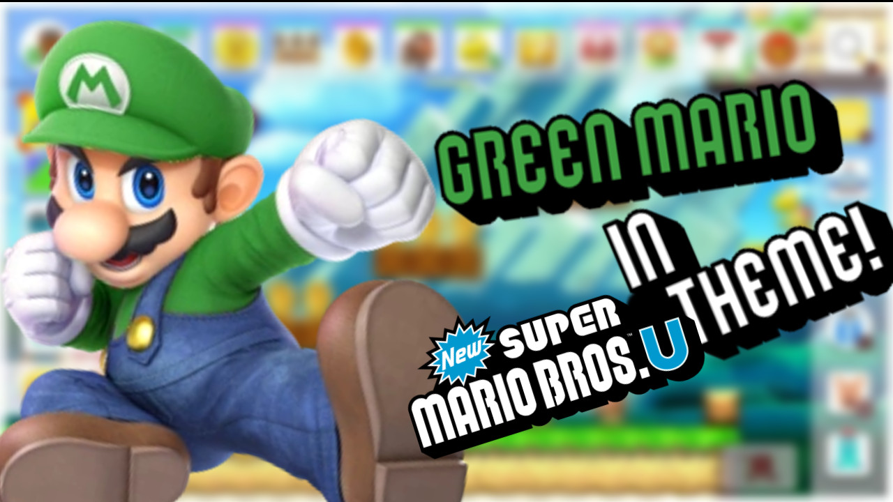 Green Mario in NSMBU Theme Mod for Super Mario Maker for Nintendo 3DS ...