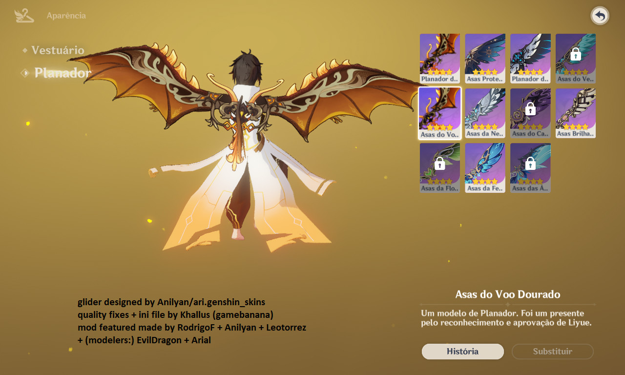 Character specific gliders - Anilyan designs Mod for Genshin Impact ...